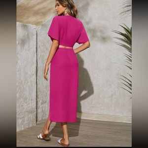 SHEIN | Skirts | Pink Two Piece Skirt Set | Poshmark